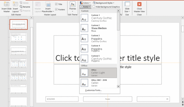Using PowerPoints Slidemaster For Consistent Design
