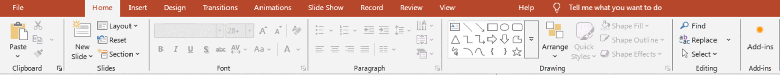 Getting Started with PowerPoint: Ribbon Toolba